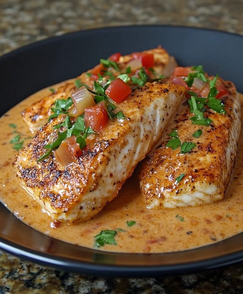 Red Snapper with Creamy Creole Sauce - Amazing